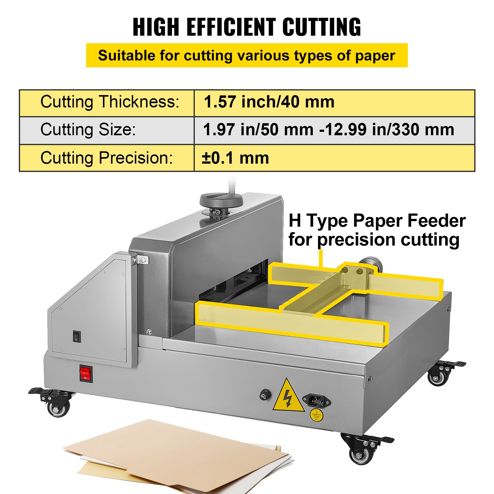 VEVOR Electric Paper Cutter 0-330 Cutting Width, Electric Paper Trimmer ...