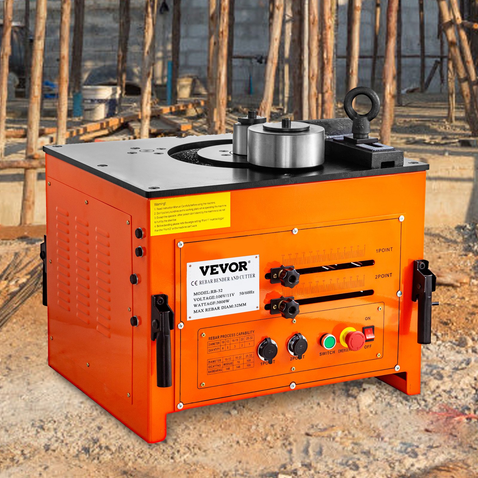 VEVOR Hydraulic Rebar Bender, 3000W Electric Rebar Bender, 0.24''-1.26 ... VEVOR Hydraulic Rebar Bender, 3000W Electric Rebar Bender, 0.24''-1.26 ...