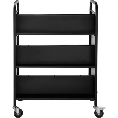 VEVOR Book Cart, 200LBS Library Cart, 49.2''x35.4''x18.9'' Rolling Book ...