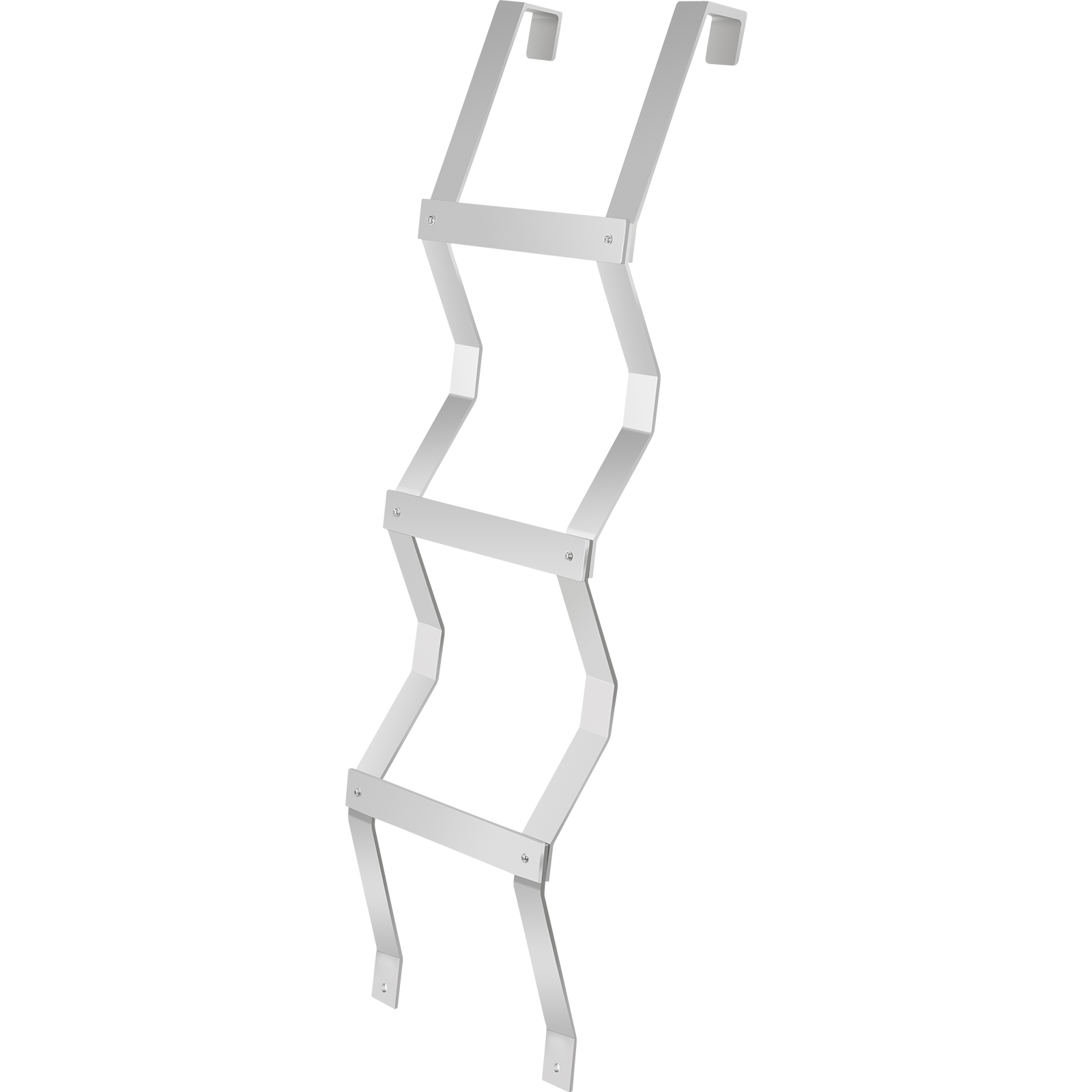 VEVOR VEVOR Basement Window Well Egress Escape Ladder 3-Step Aluminum W ...
