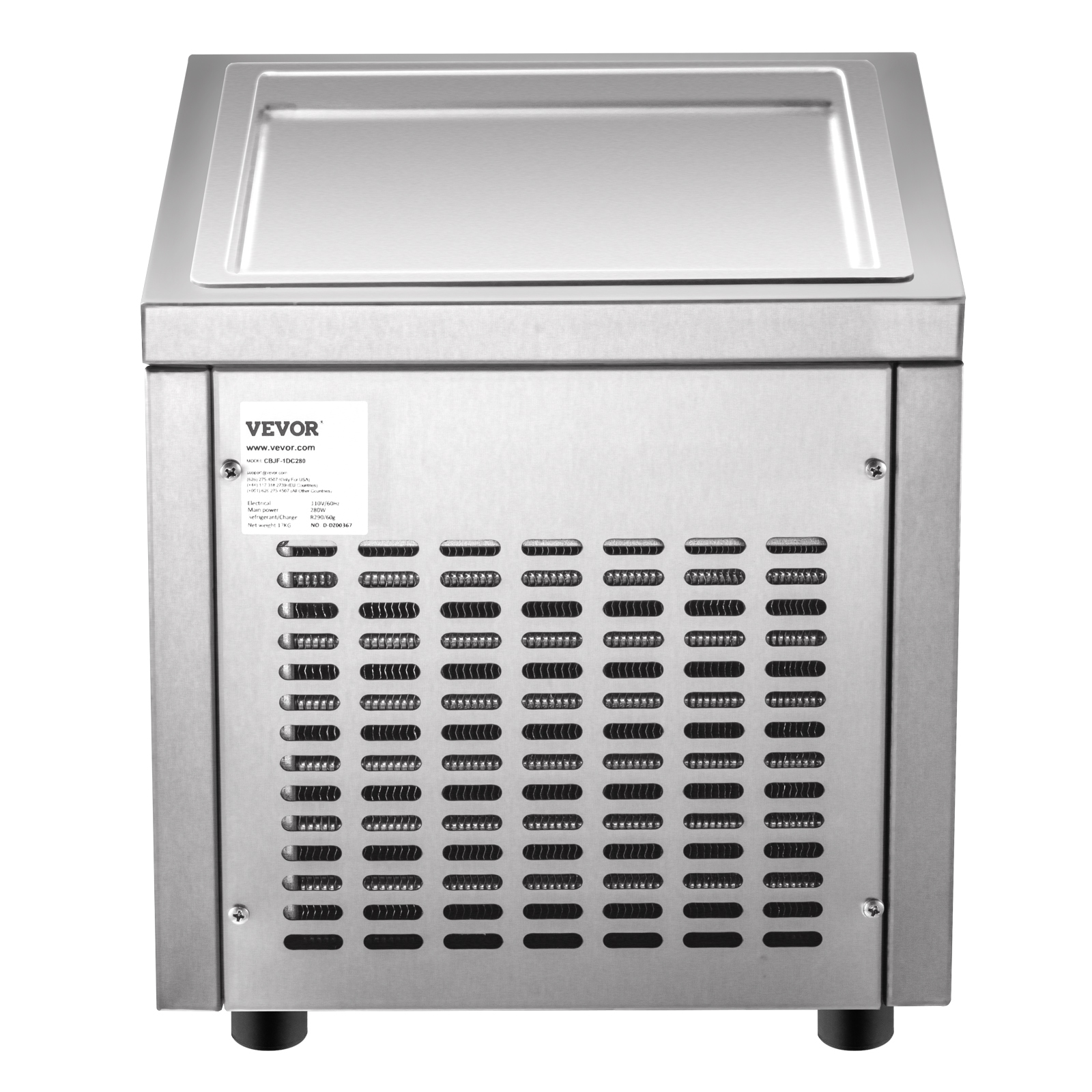 VEVOR Commercial Ice Roll Maker, Stir-Fried Ice Cream Roll Machine with ...
