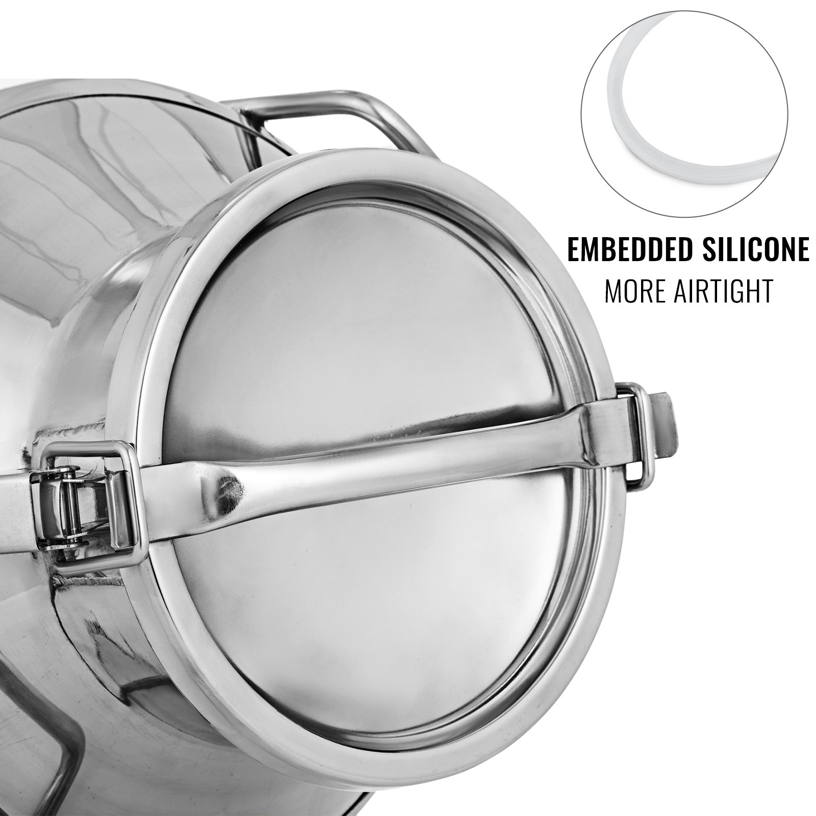 13.25 Gallon Stainless Steel Milk Can W/handle One Piece 50l Milk ...