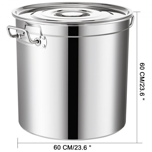 VEVOR Brew kettle Stockpot with Lid Stainless Steel Bot Brewing Home ...