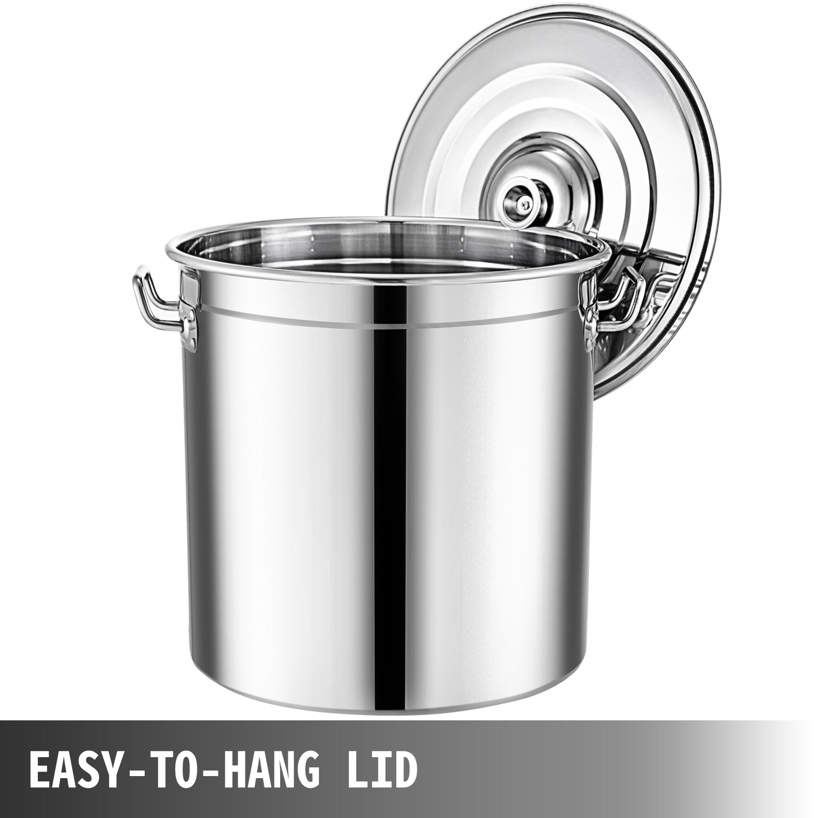 180qt Quart Heavy Duty Tri-ply Thick Base Stainless Steel Stock Pot W ...