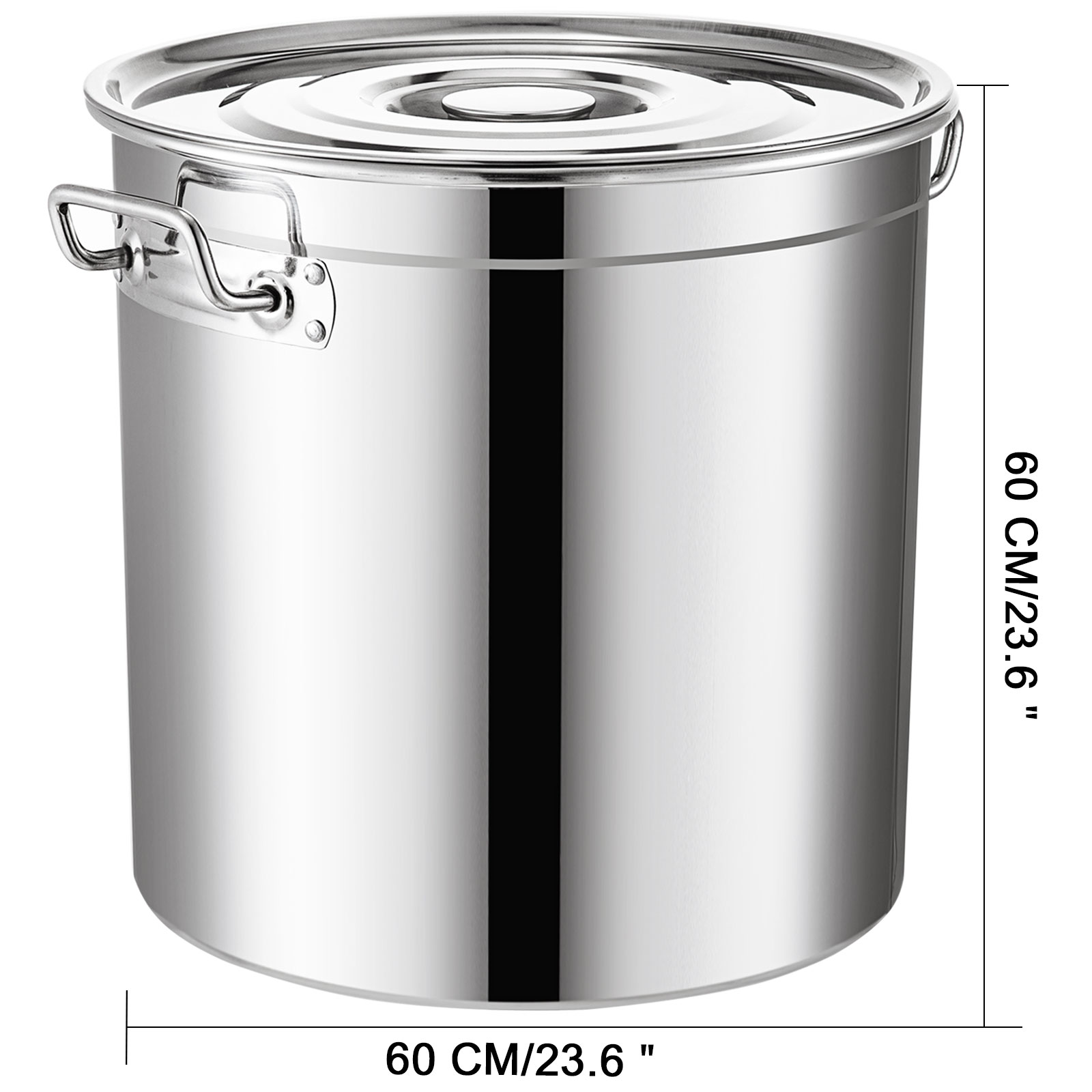 180qt Quart Heavy Duty Tri-ply Thick Base Stainless Steel Stock Pot W ...