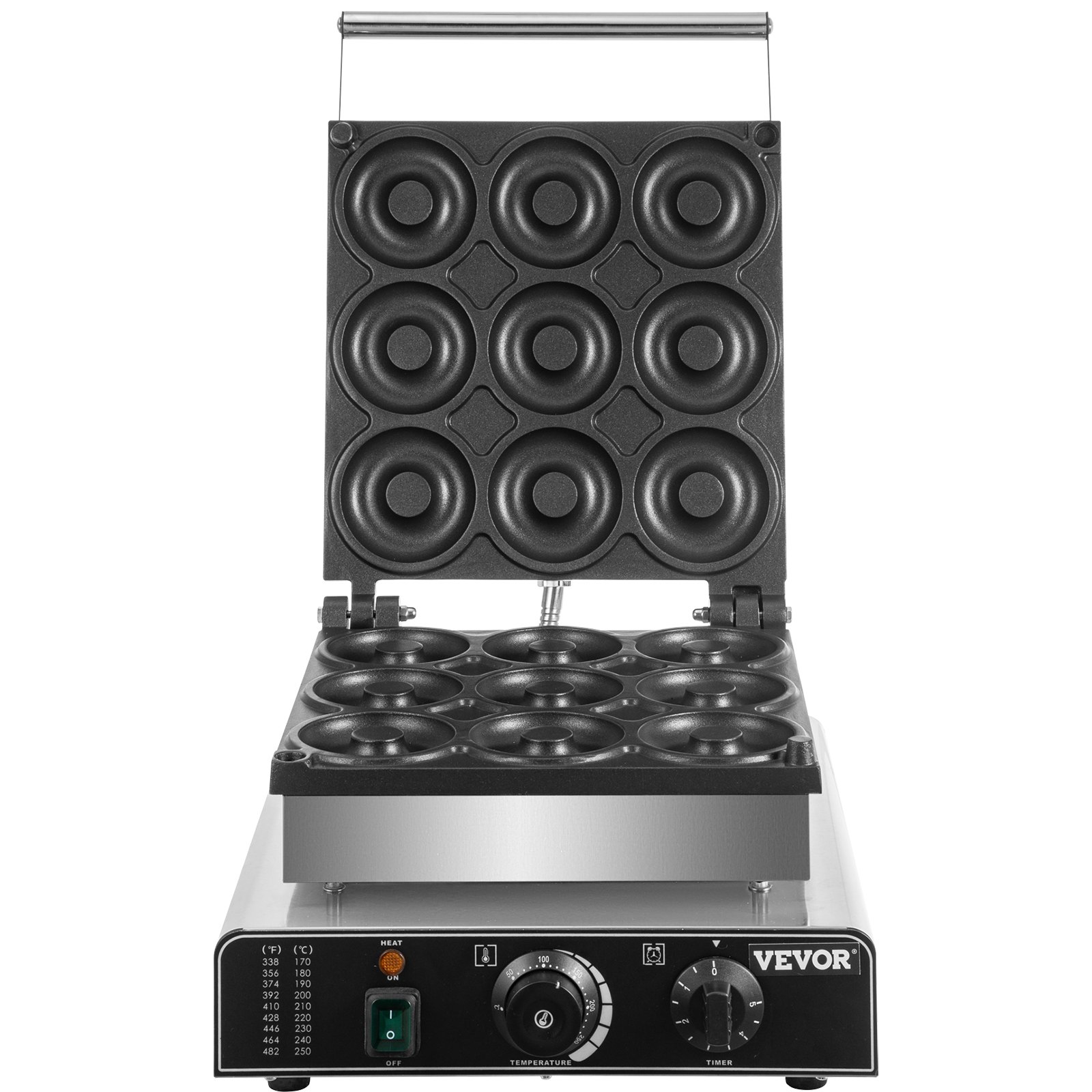 VEVOR Electric Donut Maker, 9 Holes Commercial Donut Machine, 2000W ...