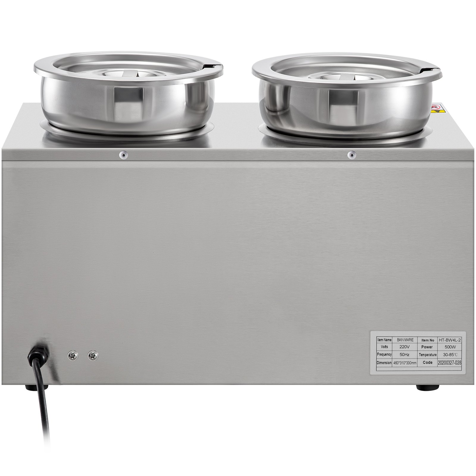 VEVOR Commercial Soup Warmer, 2 x 4.2 Qt Round Pots, Restaurant Soup ...