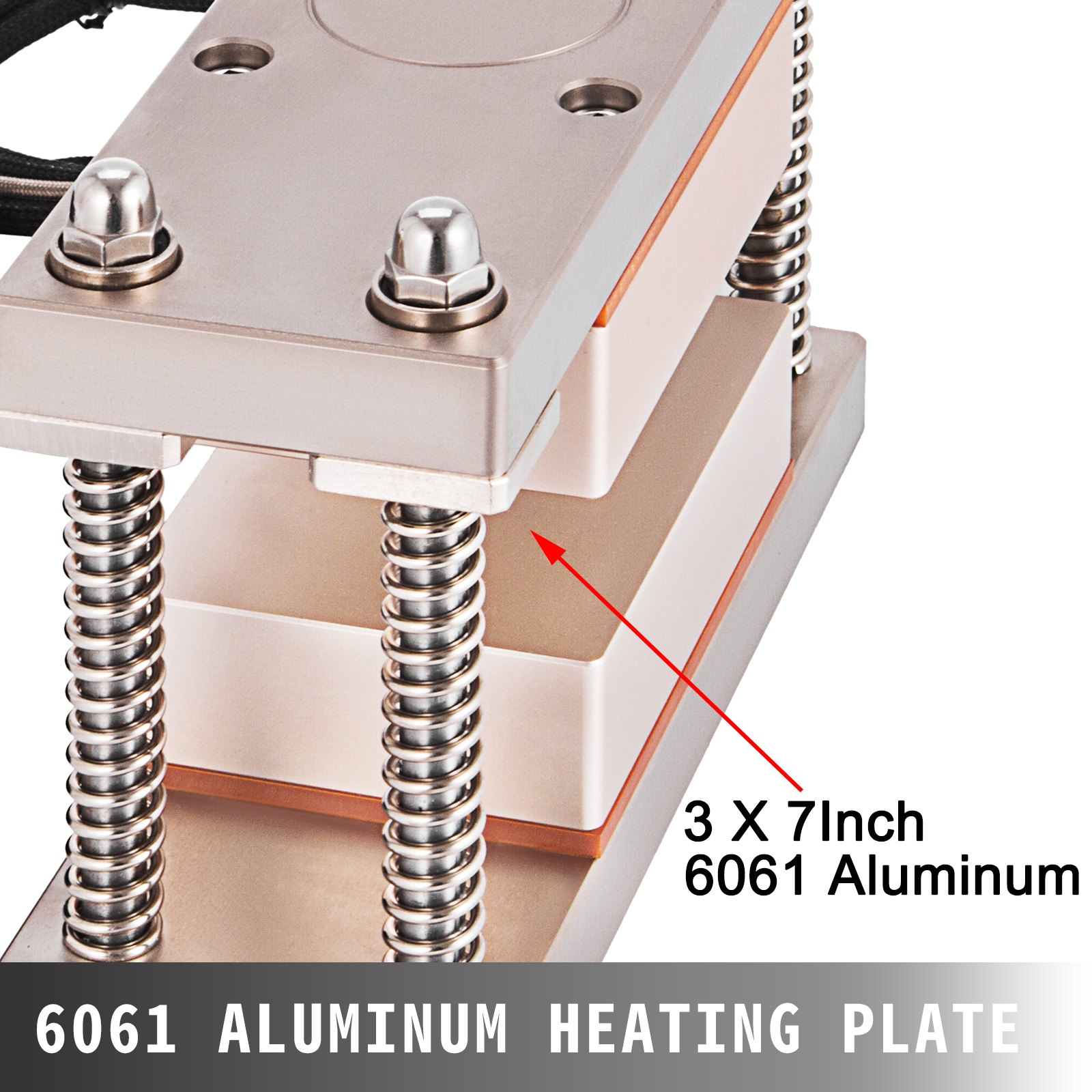 3x7" Rosin Press Caged Plate Kit-pairs 10-20 Ton Hydraulic Rosin Heat ...