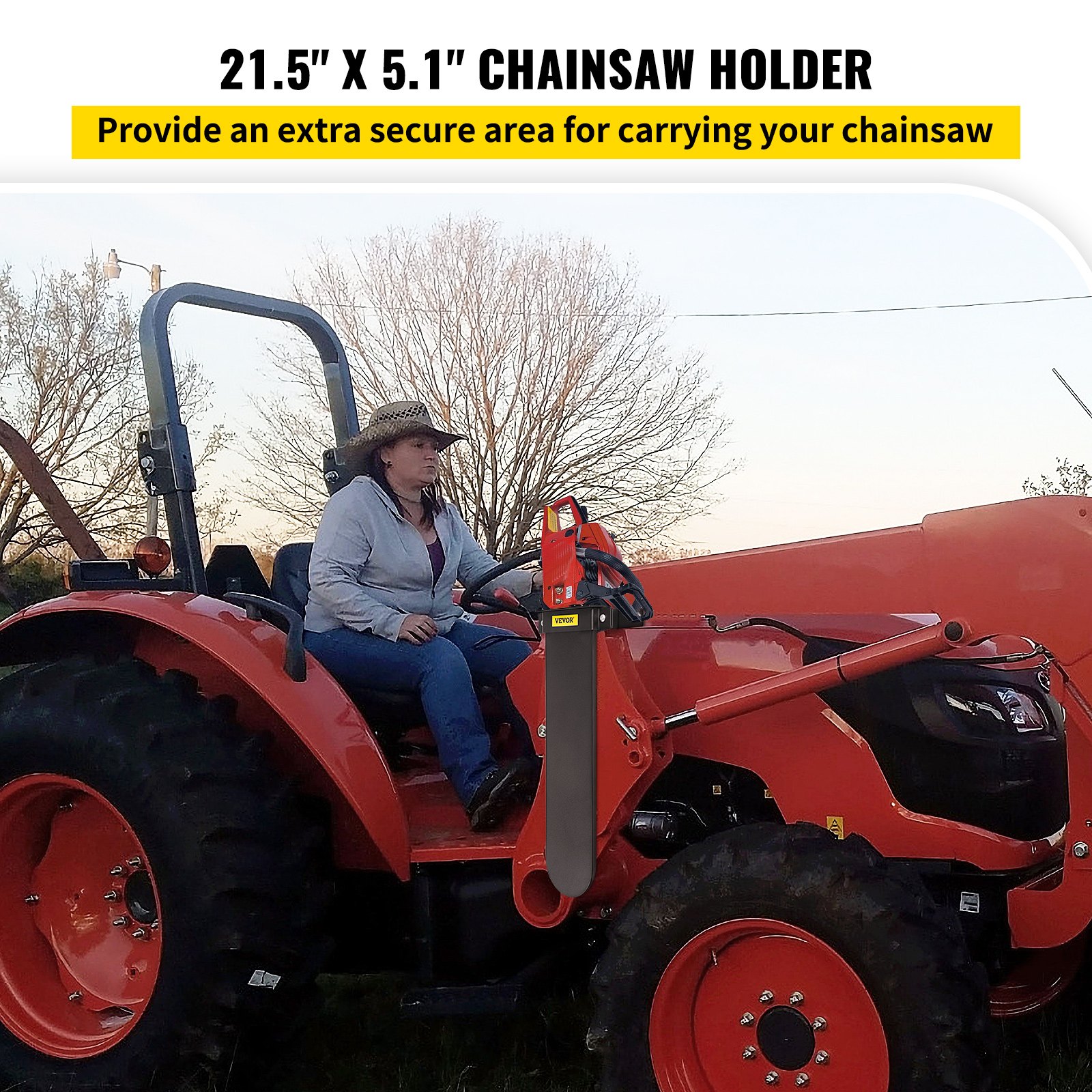 VEVOR Chainsaw Mount Holder Universal Chainsaw Carrier 21.5"x5.1" Steel ...