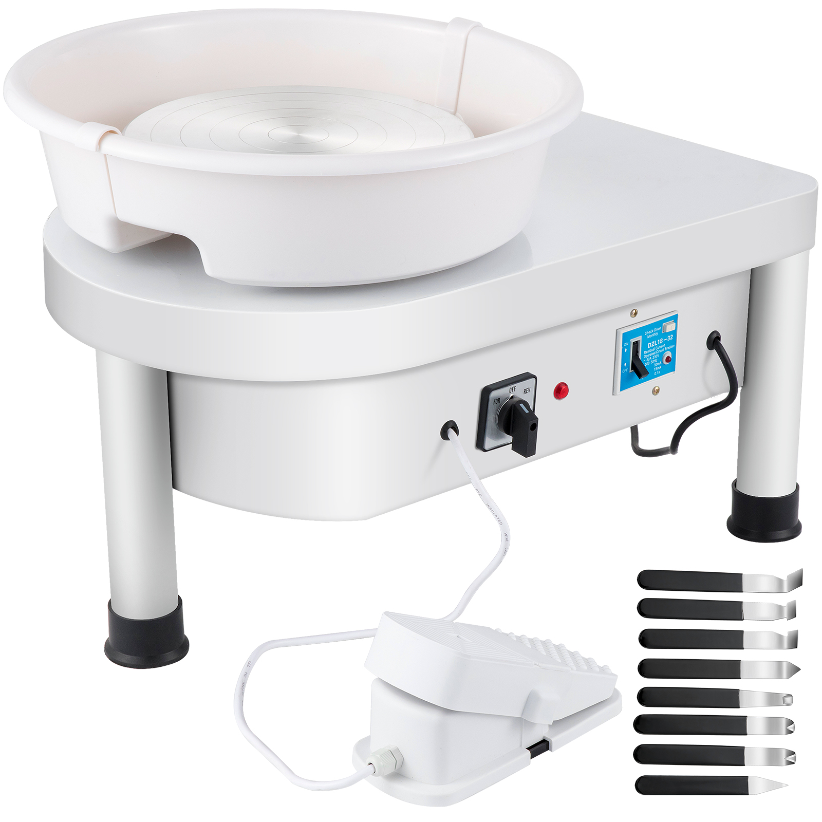 280w 25cm Electric Pottery Wheel Ceramic Machine Work Clay Art Craft ...