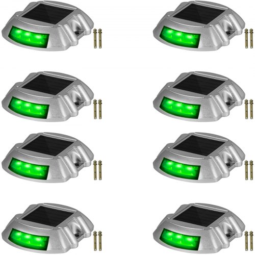 8 Pcs Solar Led Marker Lights Safety Light For Pathway Driveway Dock ...