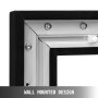 120" Aluminum Fixed Frame 16:9 Projector Screen Velvet Matte White Home ...