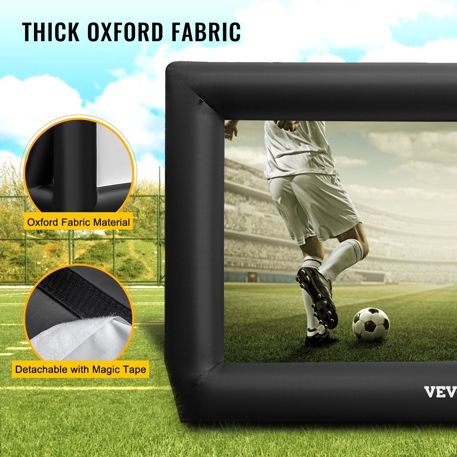 VEVOR Inflatable Movie Screen 24FT Inflatable Projector Screen for ...