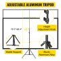VEVOR Tripod Projector Screen with Stand 110inch 16:9 4K HD Projection ...