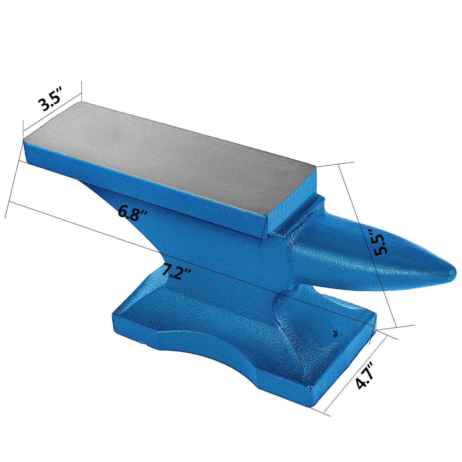 VEVOR Single Horn Anvil 24Lbs Cast Iron Anvil Blacksmith for Sale Forge ...