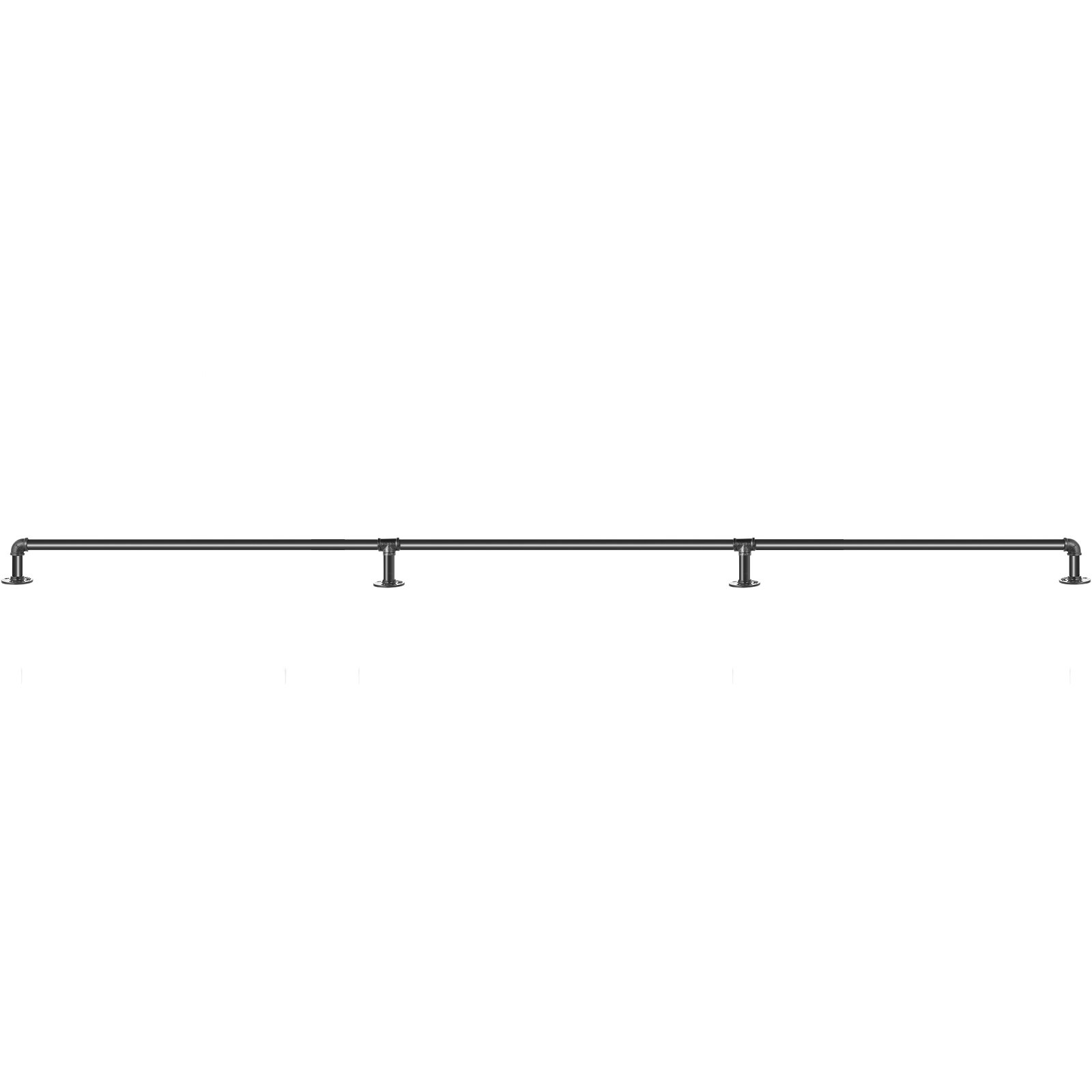 VEVOR Pipe Stair Handrail, 10FT Staircase Handrail, 440LBS Load ...