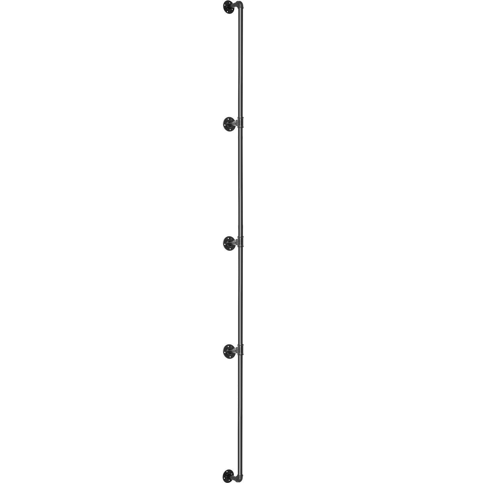 VEVOR Pipe Stair Handrail, 12FT Staircase Handrail, 440LBS Load ...