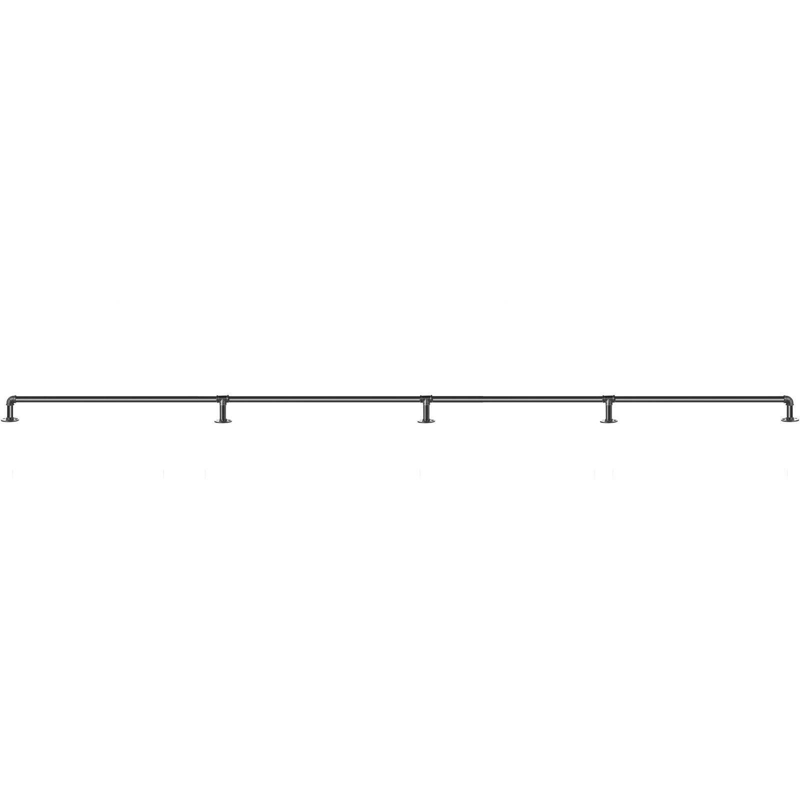 VEVOR Pipe Stair Handrail, 13FT Staircase Handrail, 440LBS Load ...