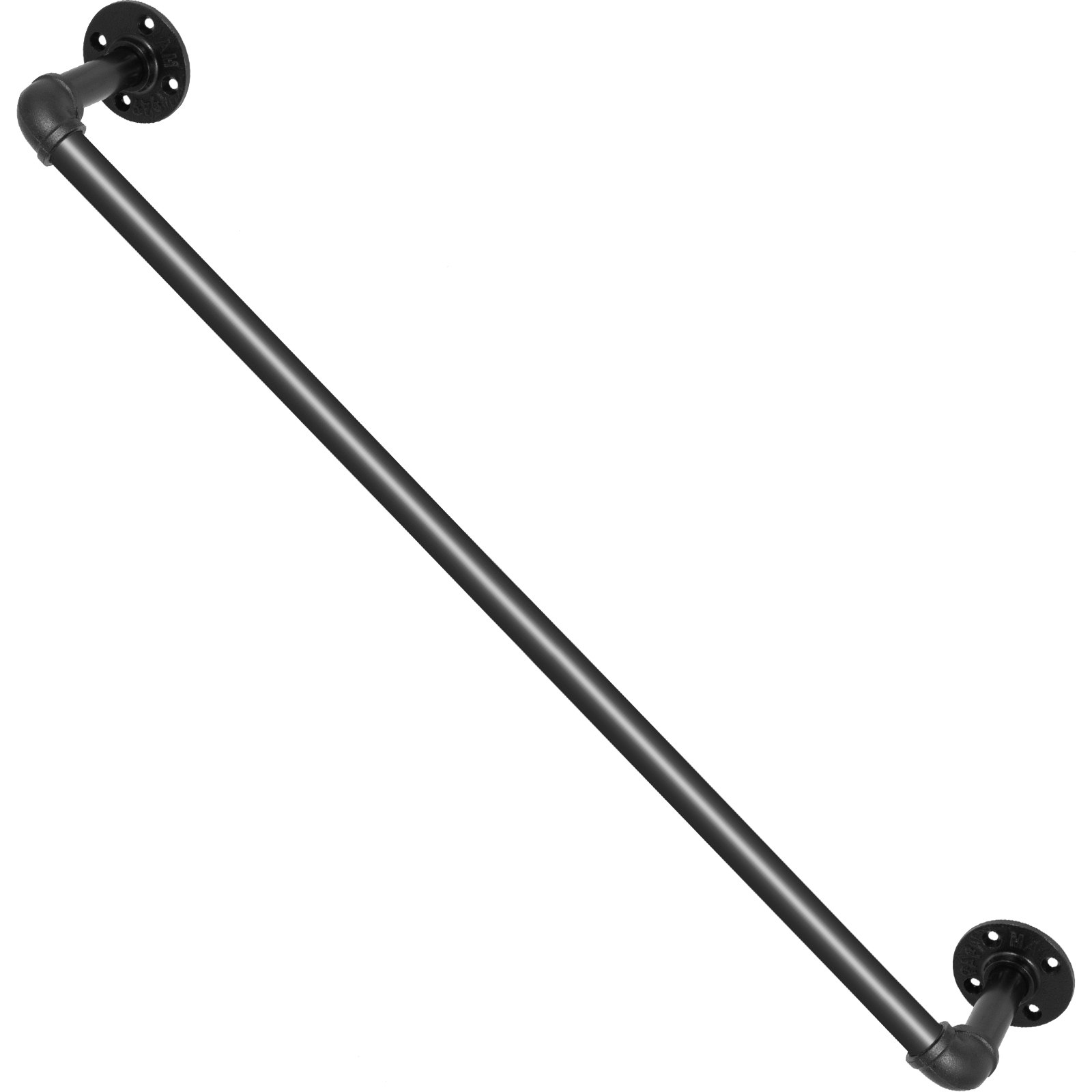 VEVOR Pipe Stair Handrail, 2FT Staircase Handrail, 440LBS Load Capacity ...