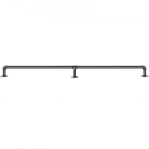 VEVOR Pipe Stair Handrail, 4FT Staircase Handrail, 440LBS Load Capacity ...