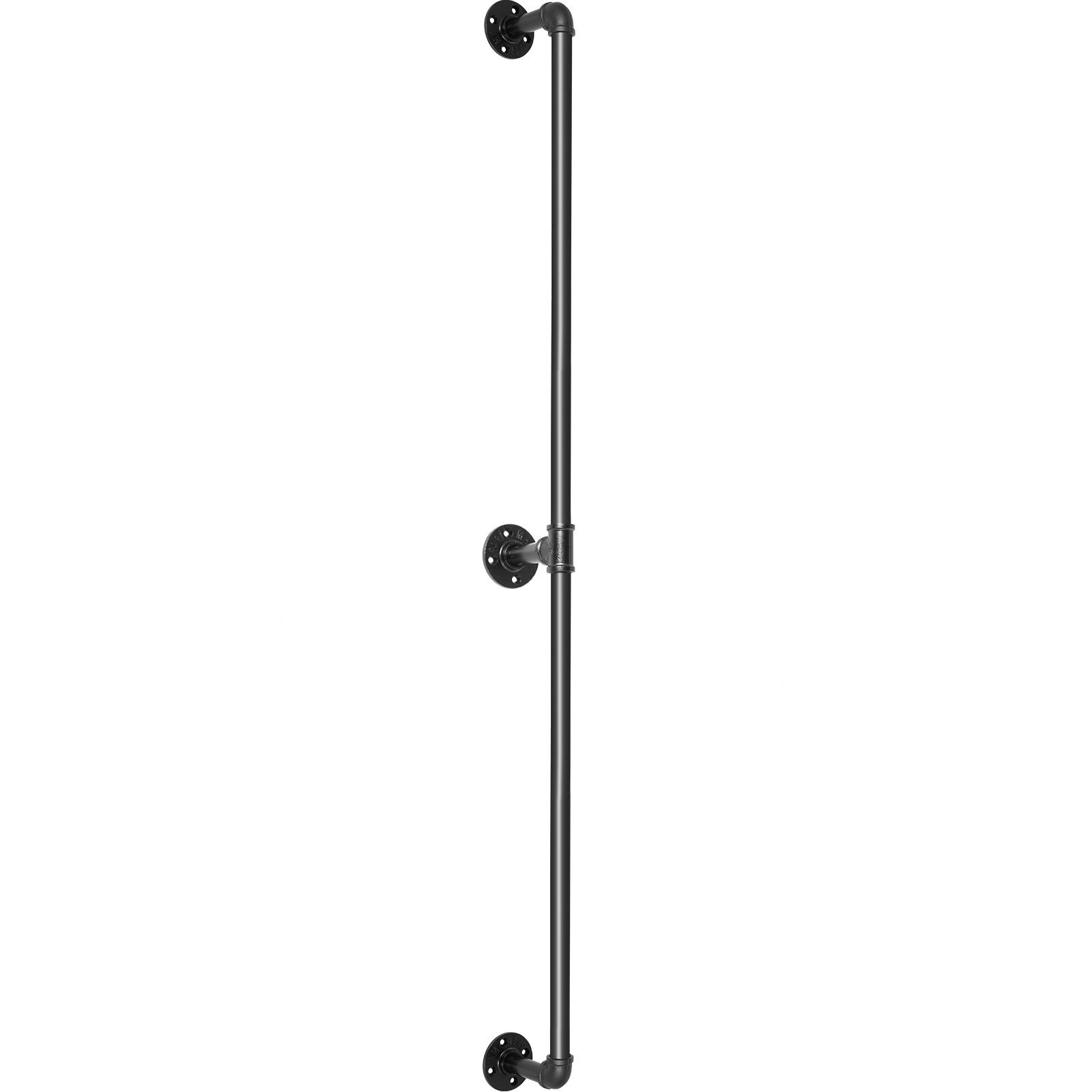 VEVOR Pipe Stair Handrail, 4FT Staircase Handrail, 440LBS Load Capacity ...