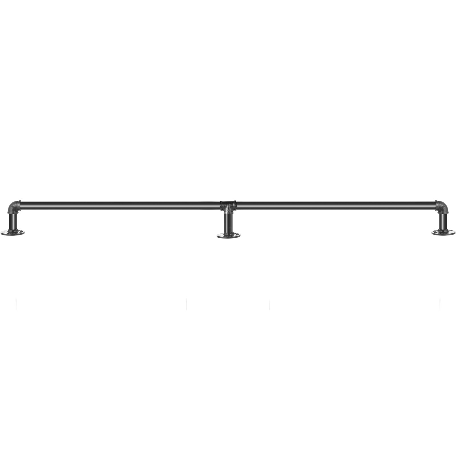 VEVOR Pipe Stair Handrail, 7FT Staircase Handrail, 440LBS Load Capacity ...