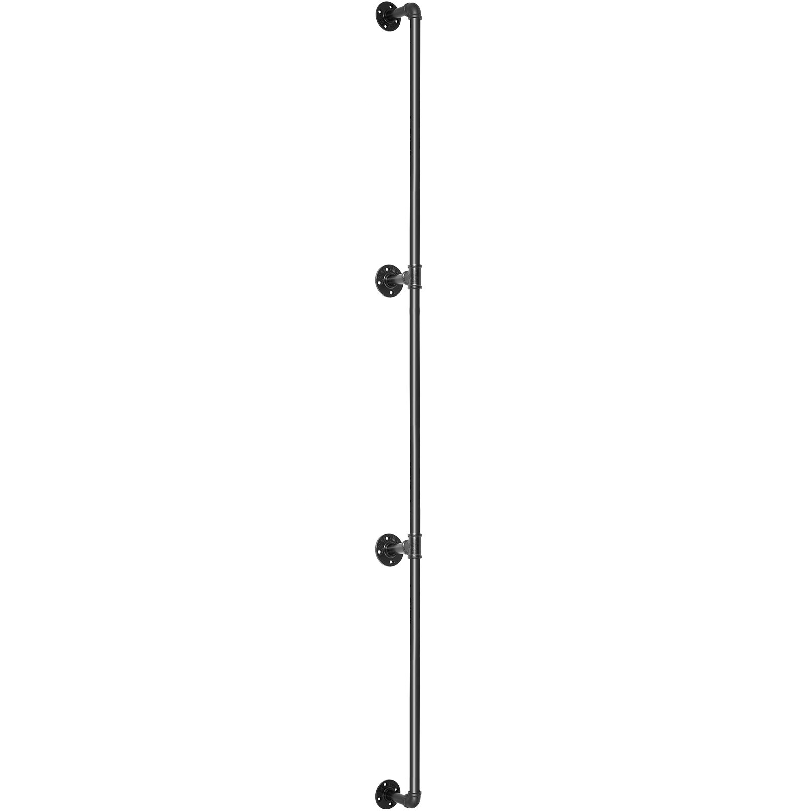 VEVOR Pipe Stair Handrail, 9FT Staircase Handrail, 440LBS Load Capacity ...