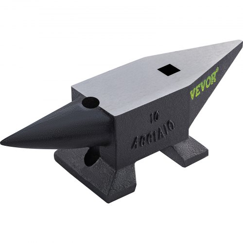VEVOR Cast Iron Anvil, 22 Lbs(10kg) Single Horn Anvil with Large ...
