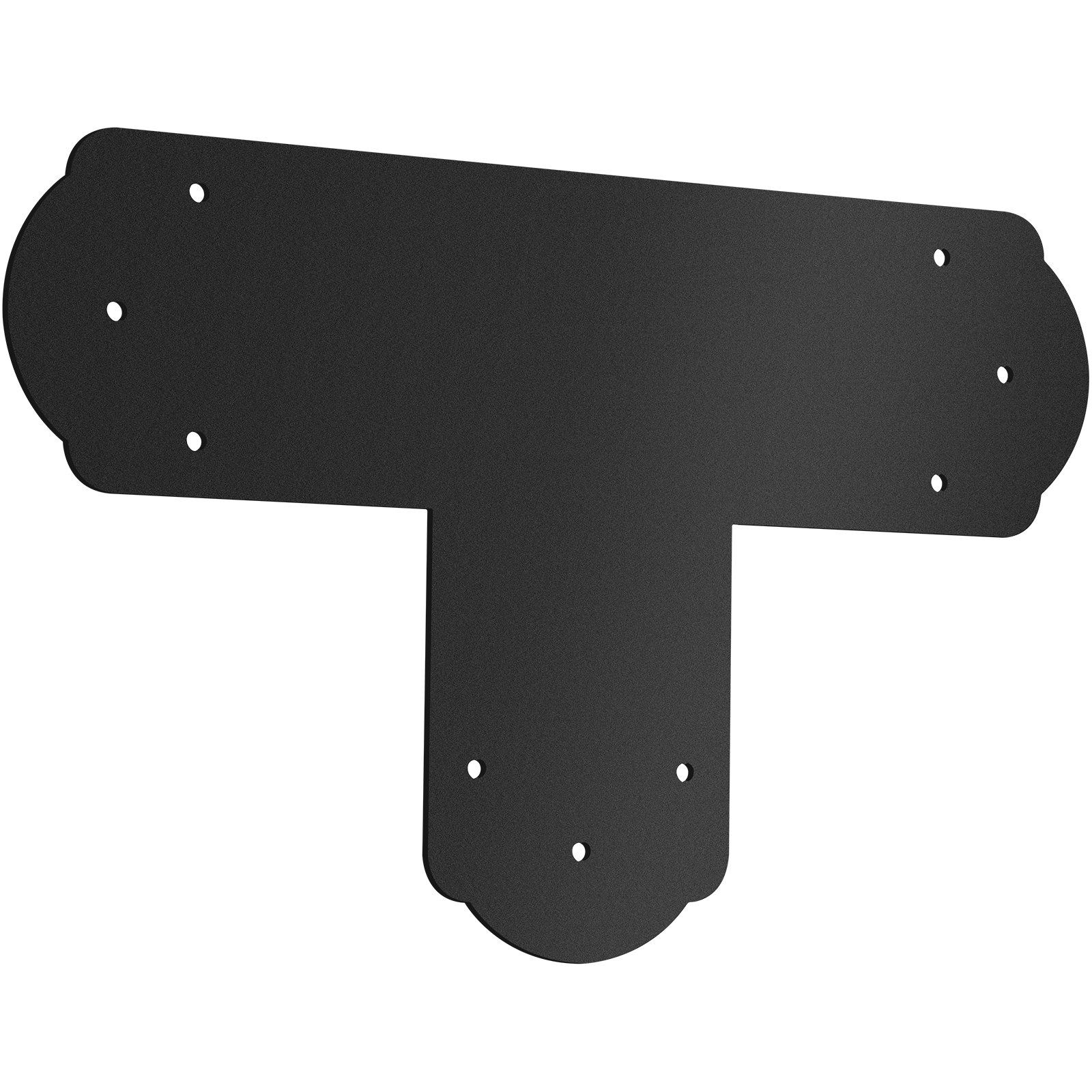 VEVOR Black T Bracket, 6'' x 6'', 8 PCs Black Powder-Coated T Mending ...