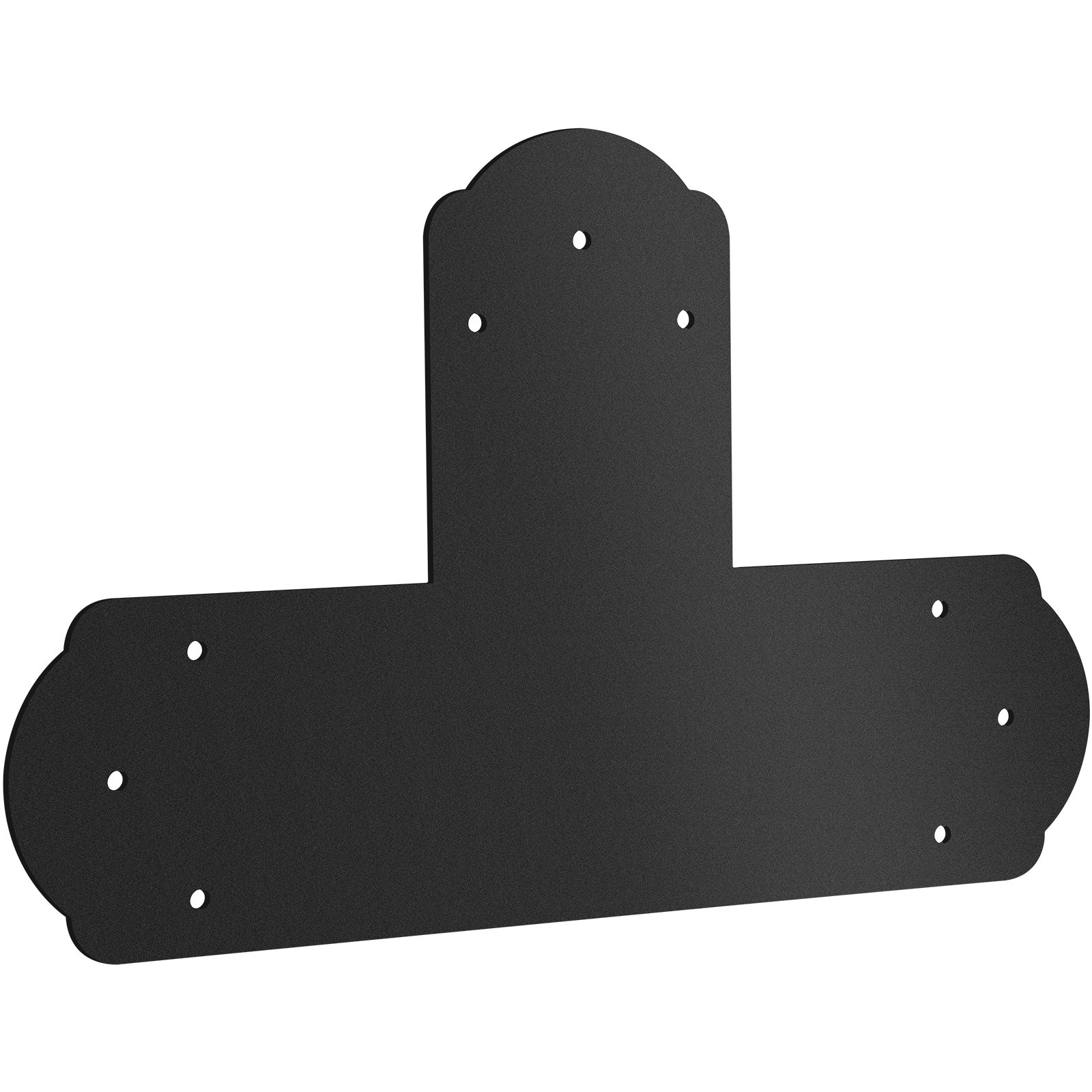 VEVOR Black T Bracket, 6'' x 6'', 8 PCs Black Powder-Coated T Mending ...
