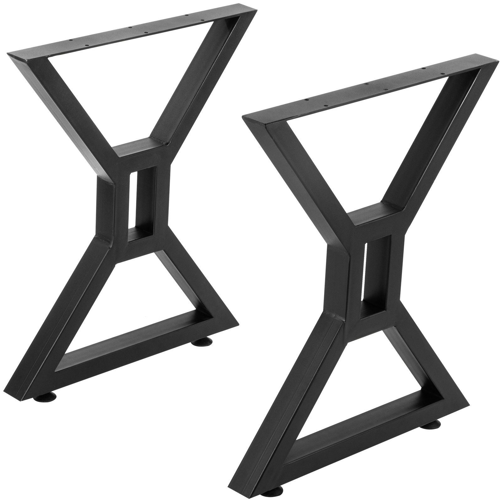 VEVOR Dining Table Legs 28 inch, Metal Table Legs 2PCs, Hollow X-Shaped ...