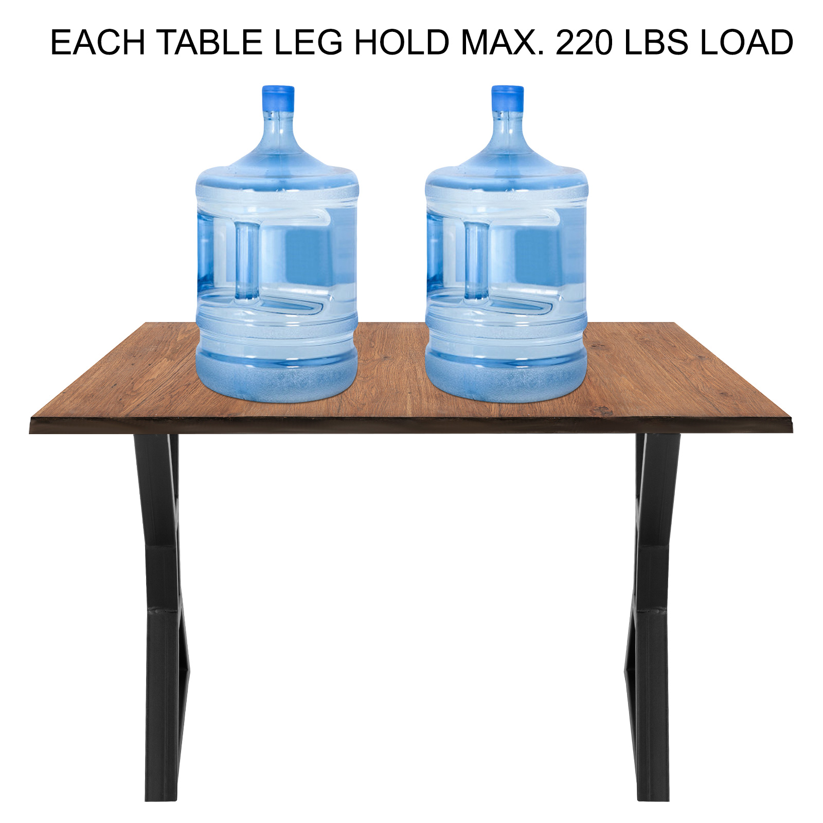 VEVOR Dining Table Legs 28 inch, Metal Table Legs 2PCs, Hollow X-Shaped ...