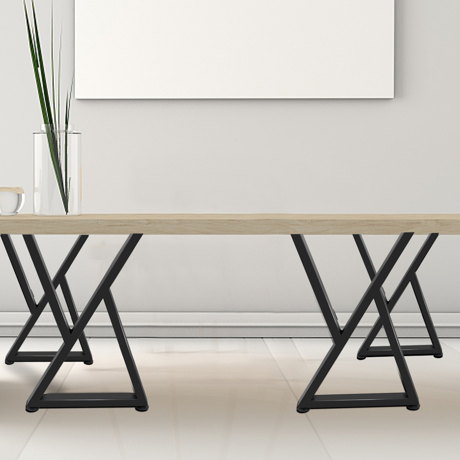 VEVOR Metal Table Legs, 28x18 inch Desk Legs, Set of 2, Heavy Duty ...