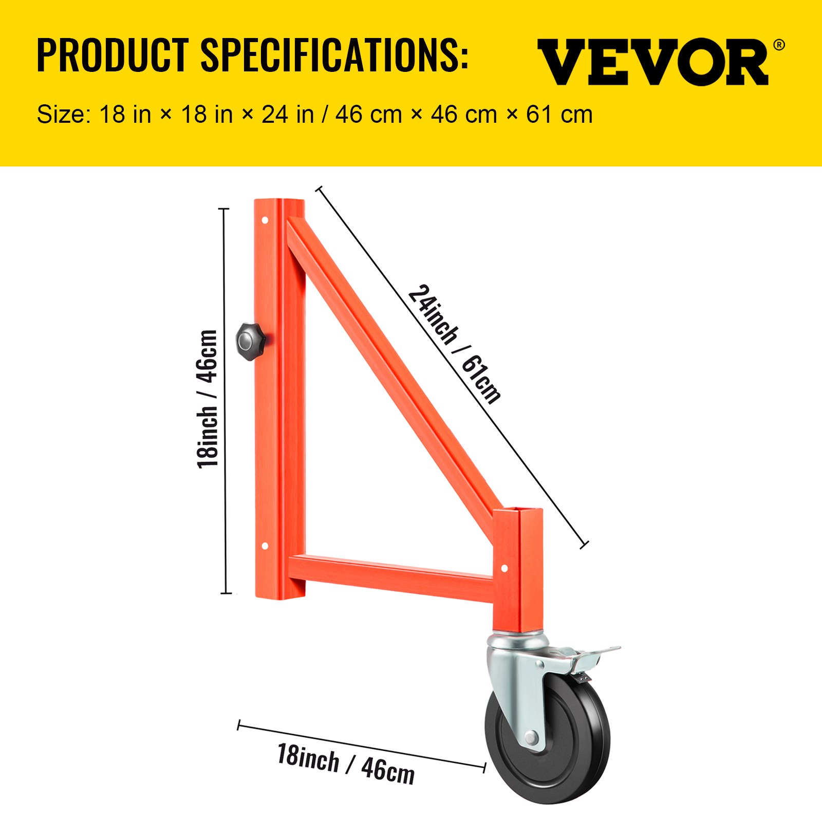 VEVOR Scaffold Outrigger, 18" x 18" x 24" Scaffolding Outriggers, 4 ...