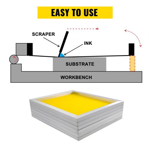 VEVOR 6 Pack 20"x24" Aluminum Frame Silk Screen Printing Screens with ...