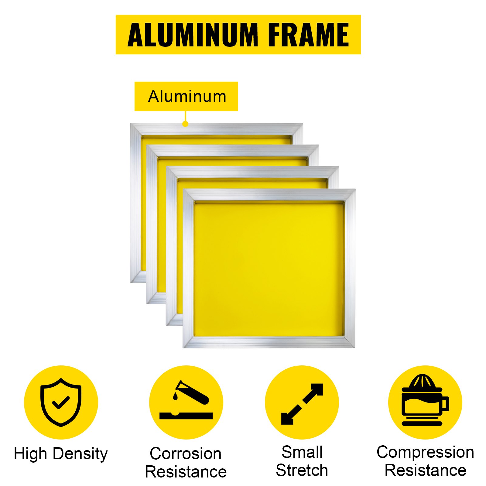 VEVOR Silk Screen Frame 6 Pieces Aluminum Silk Screen Frame 20x24 Inch ...