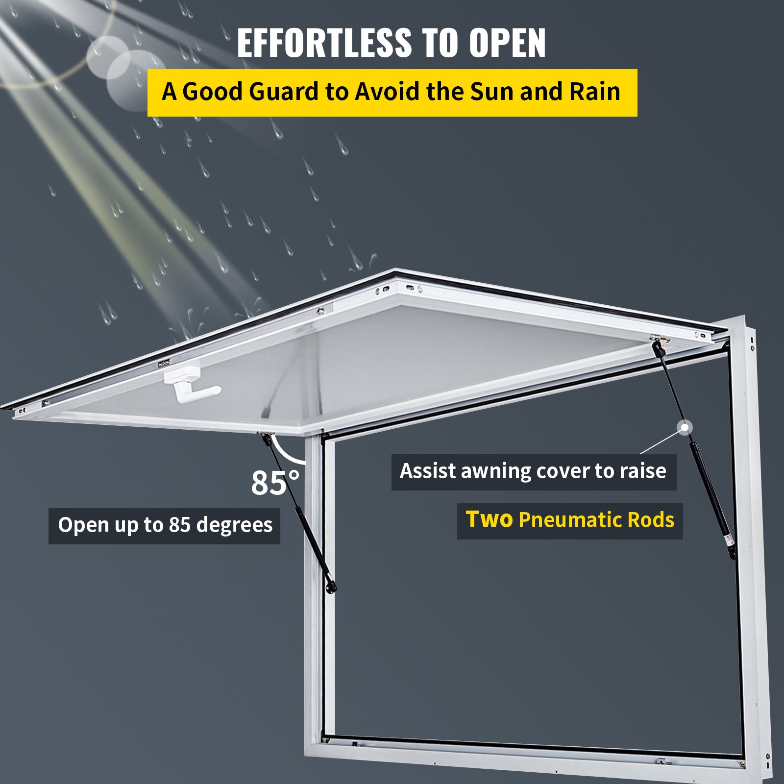 VEVOR Concession Window 48 x 36 Inch, Concession Stand Serving Window ...