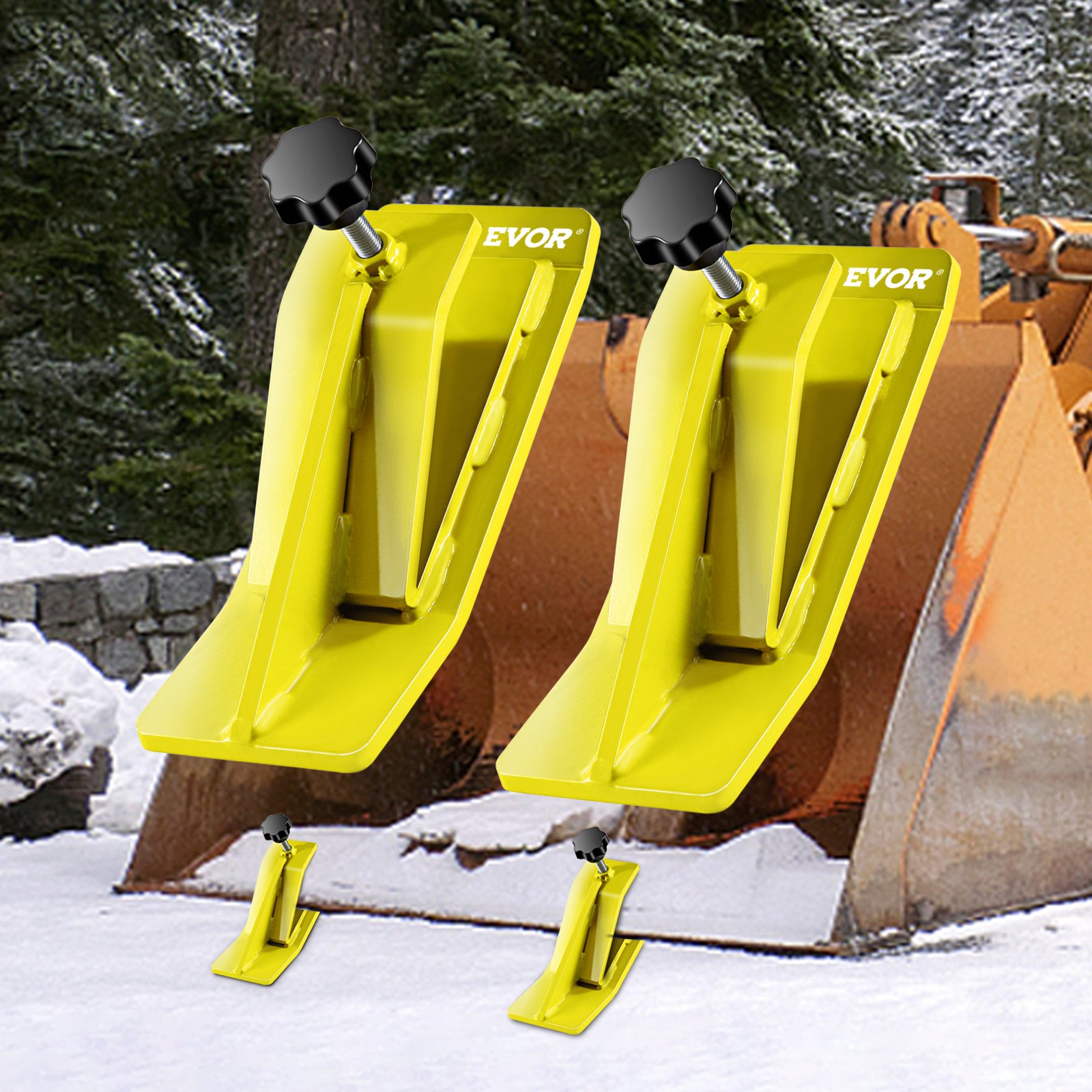 VEVOR Tractor Bucket Protector, 2pcs Ski Edge Protector, 12" Long Turf ...