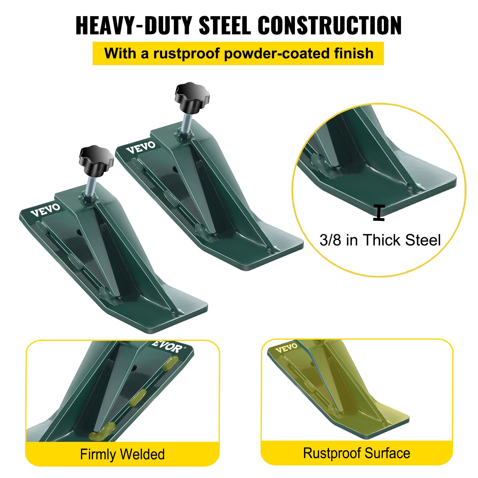 VEVOR Tractor Bucket Protector, 2pcs Ski Edge Protector, 12" Long Turf ...