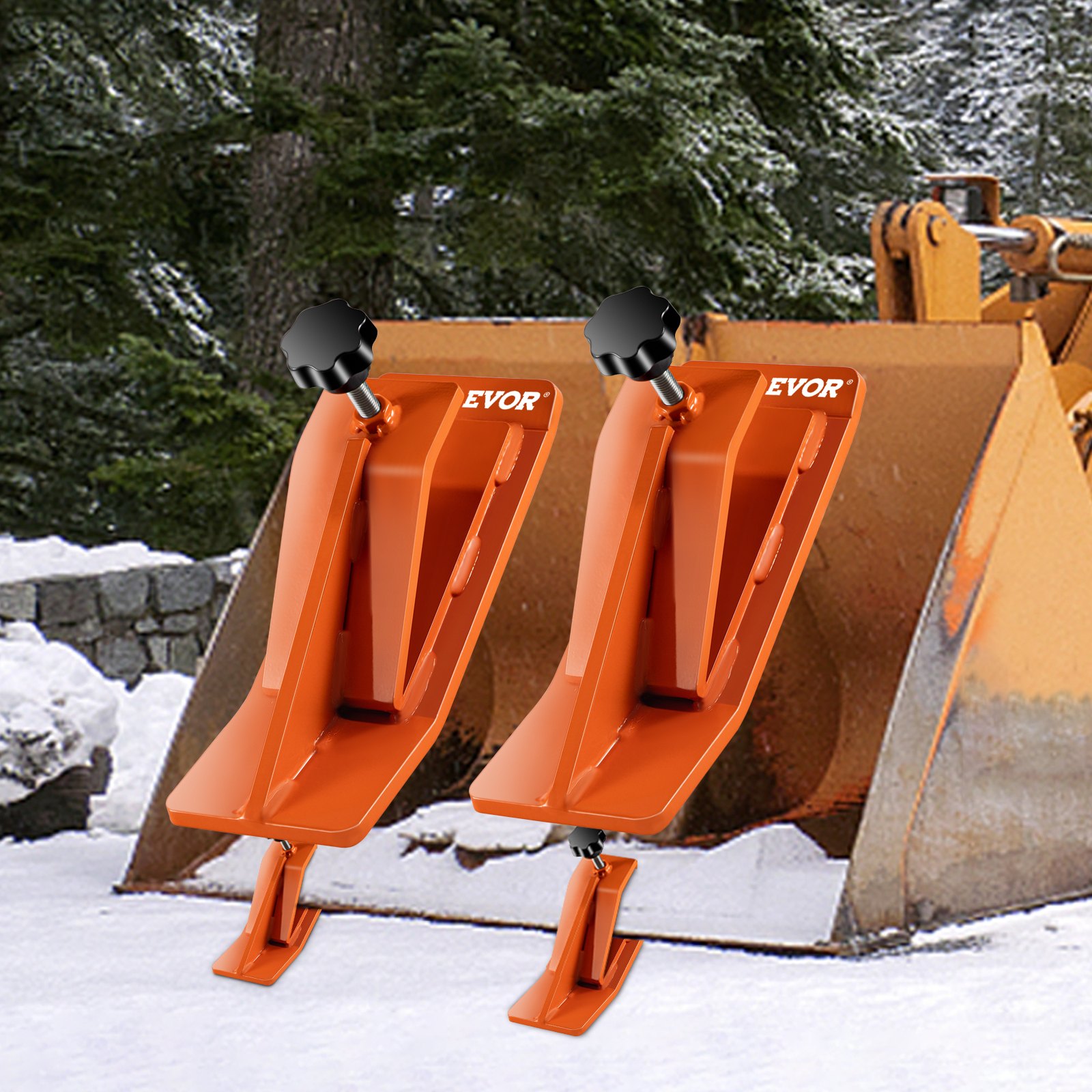 VEVOR Tractor Bucket Protector, 2pcs Ski Edge Protector, 12" Long Turf ...
