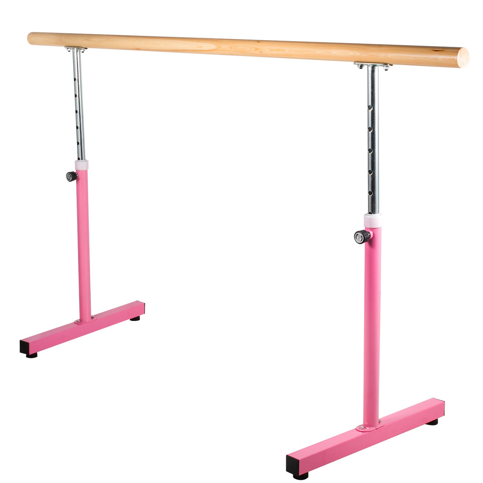 VEVOR 6.5FT Length Single Ballet Barre,Portable Pink Dance Bar ...