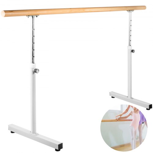 6.5FT Ballet Barre Freestanding Bar Single Leg Stretch Dance Training ...