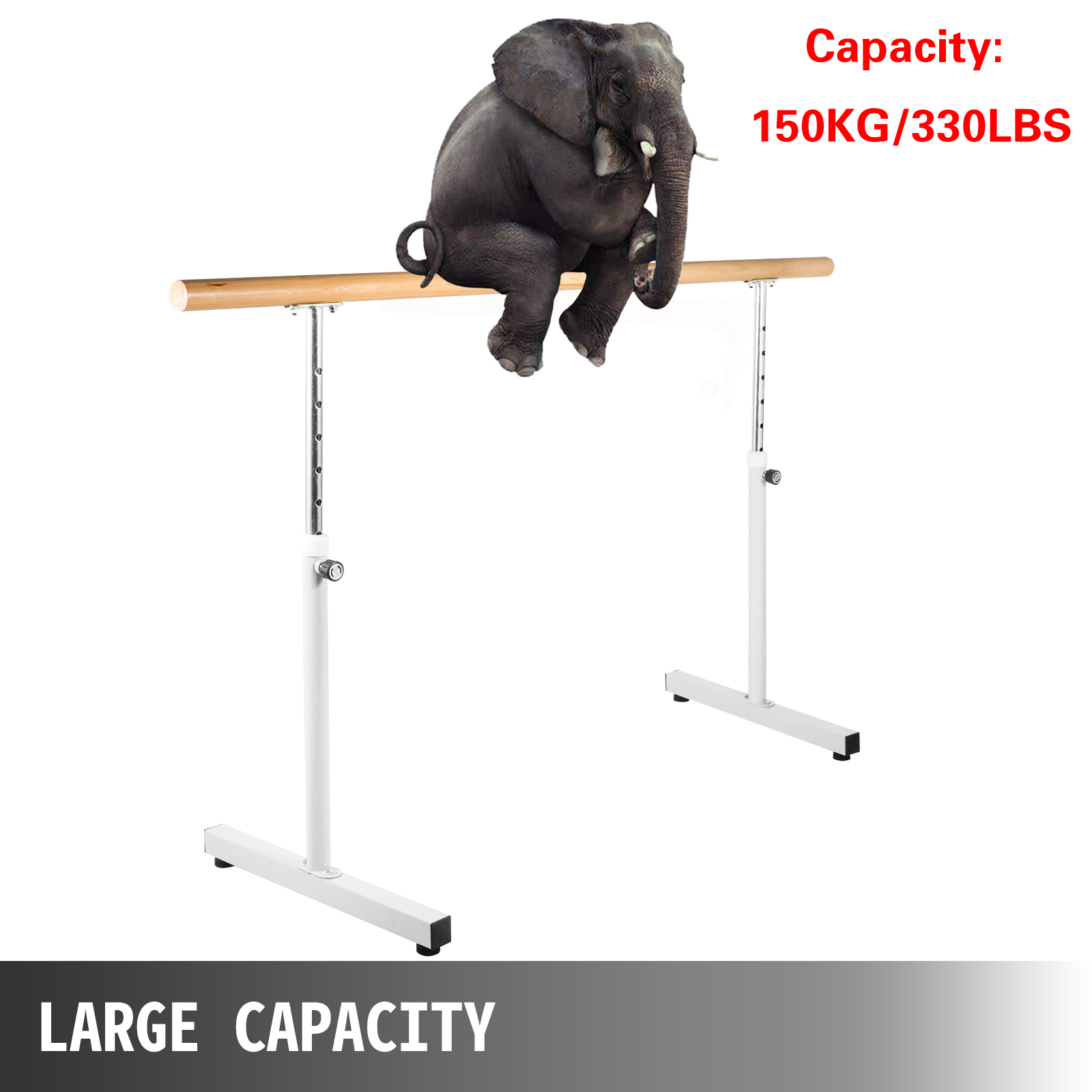 6.5FT Ballet Barre Freestanding Bar Single Leg Stretch Dance Training ...