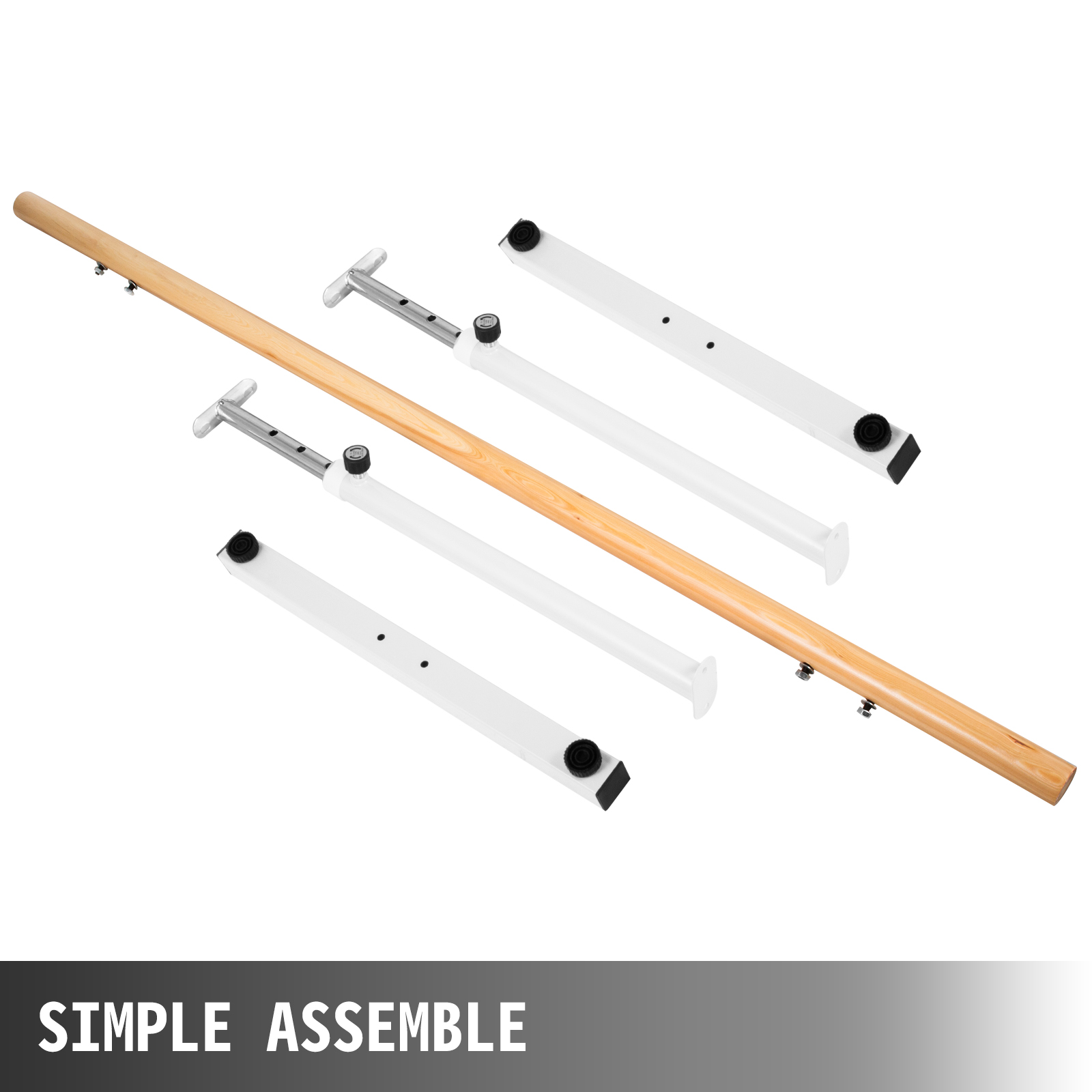 6.5FT Ballet Barre Freestanding Bar Single Leg Stretch Dance Training ...