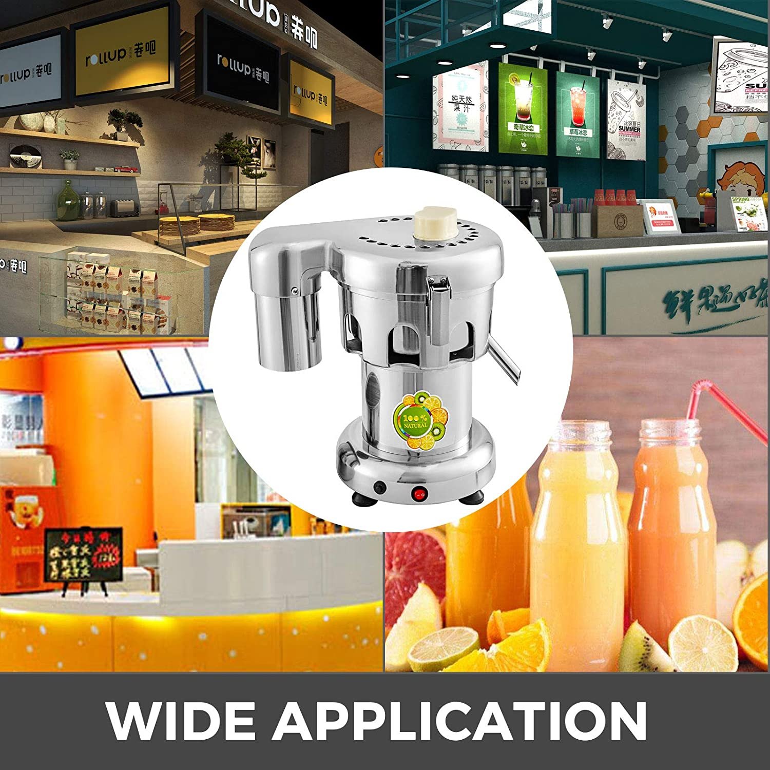 VEVOR Commercial Juice Extractor Heavy Duty Juicer Aluminum Casting and ...