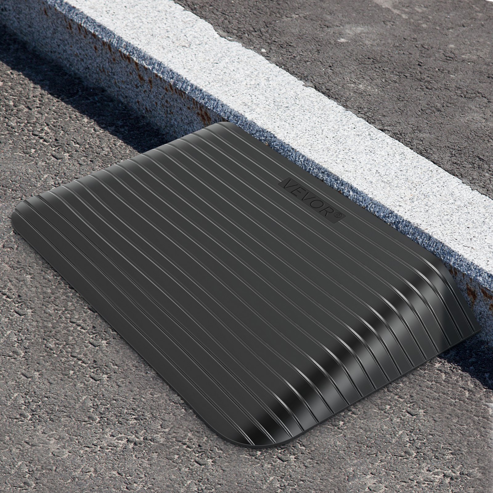 VEVOR Rubber Threshold Ramp, 3.5" Rise Threshold Ramp Doorway, Recycled ...