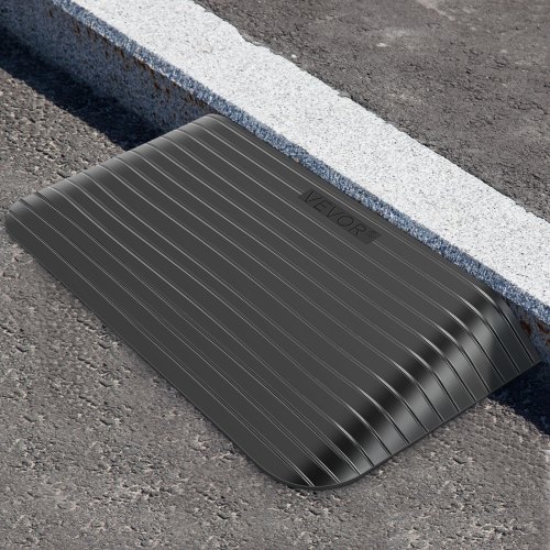 VEVOR Rubber Threshold Ramp, 3" Rise Threshold Ramp Doorway, Recycled ...