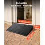 VEVOR Rubber Threshold Ramp, 4" Rise Threshold Ramp Doorway, 3 Channels ...