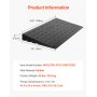 VEVOR Rubber Threshold Ramp, 4" Rise Threshold Ramp Doorway, 3 Channels ...