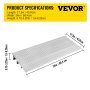 Vevor Transition Entry Ramp Modular Threshold Ramp Aluminum 3" Rise ...